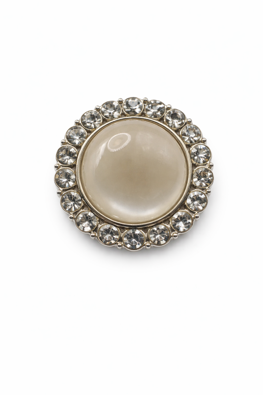 Cat's Eye & Crystal Jewel Button (Sew-On) - 2 cm | Button Covers Le...